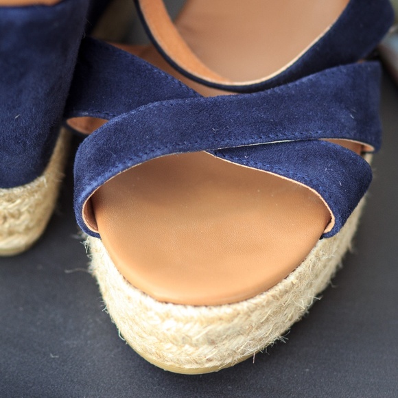 Maypol | Shoes | Blue Suede Maypol Espadrille Sandals Sz 38 | Poshmark